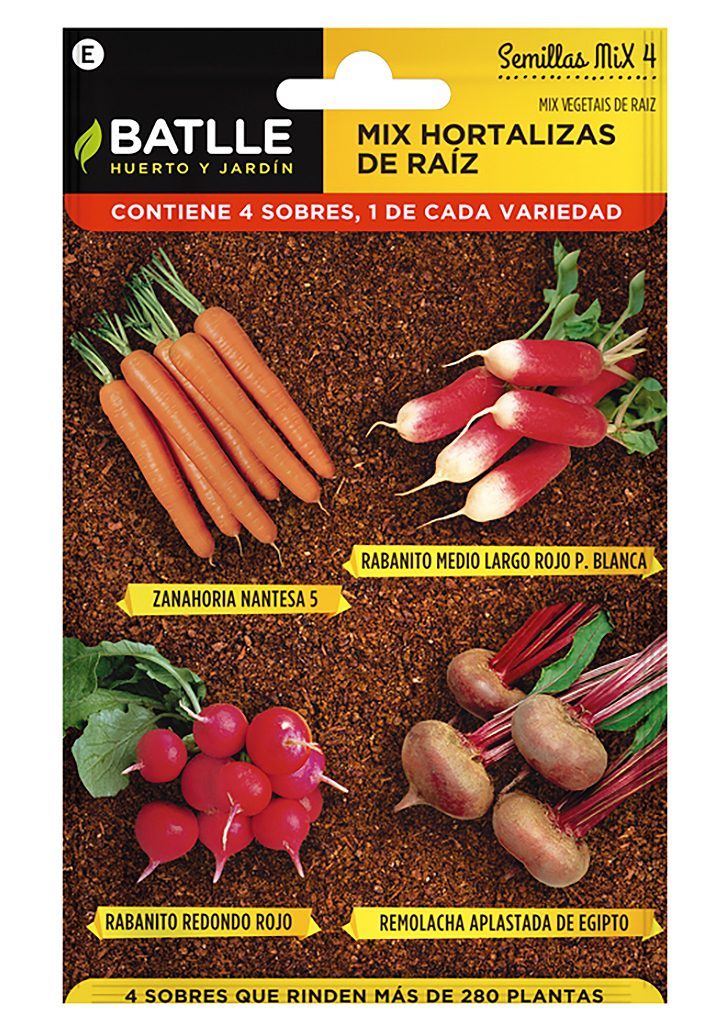 Semillas mix hortalizas de raíz - Jardines de Madrid.com